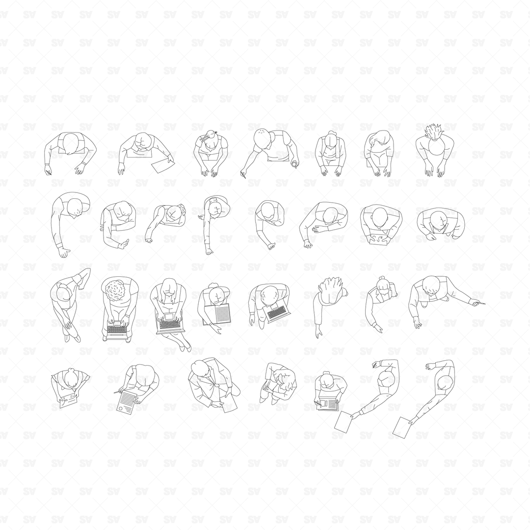CAD & Vector Office Life (Top view) – Studio Alternativi