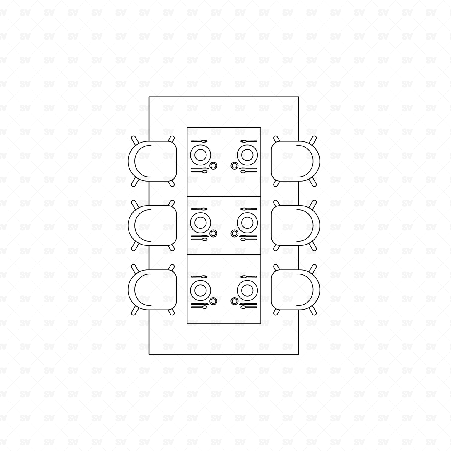 CAD and Vector Living Room Furniture in Top View – Studio Alternativi