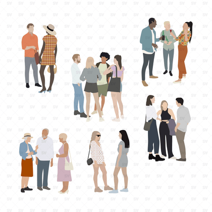 Social Gathering Figures Set for Architecture – Studio Alternativi