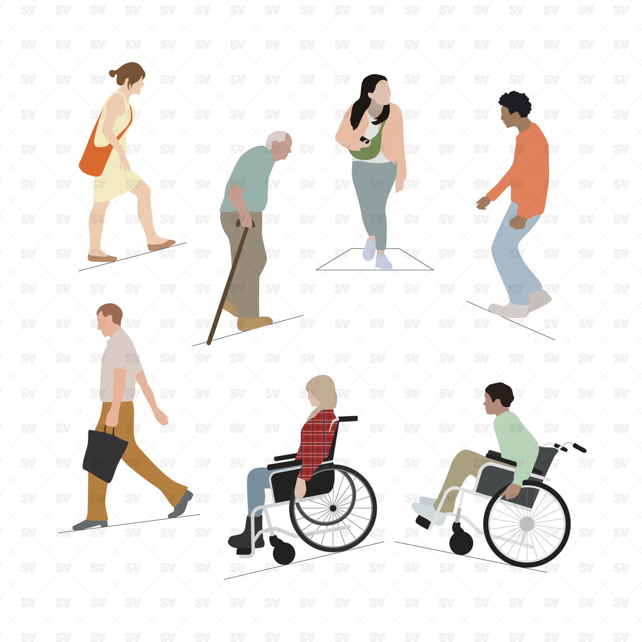 Vector People on Ramp | AI PNG Download | Studio Alternativi