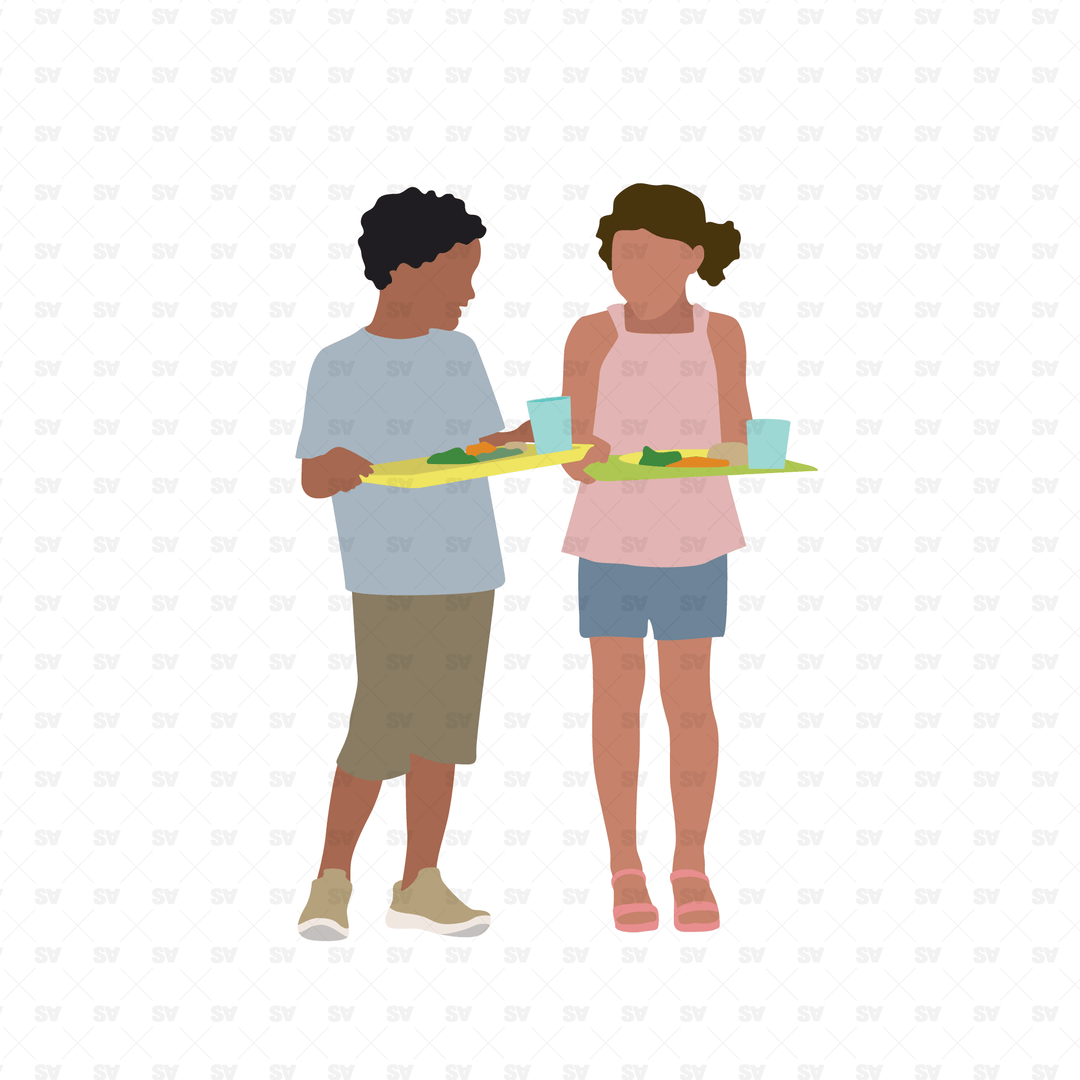 School Kids: 18 Flat Vector Figures – Studio Alternativi