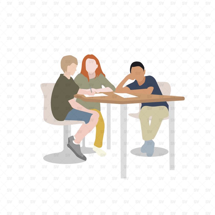 School Kids: 18 Flat Vector Figures – Studio Alternativi