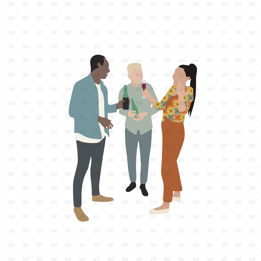 Flat Vector Social Interactions People | AI PNG Download – Studio ...