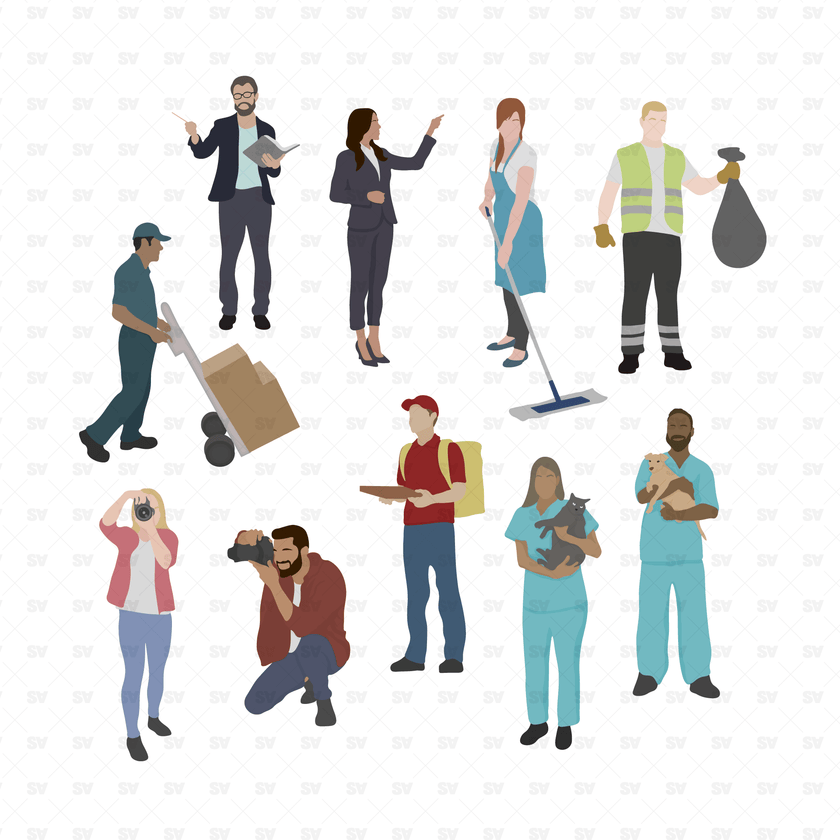 Professions Pack 2 - Vector People Illustrations – Studio Alternativi