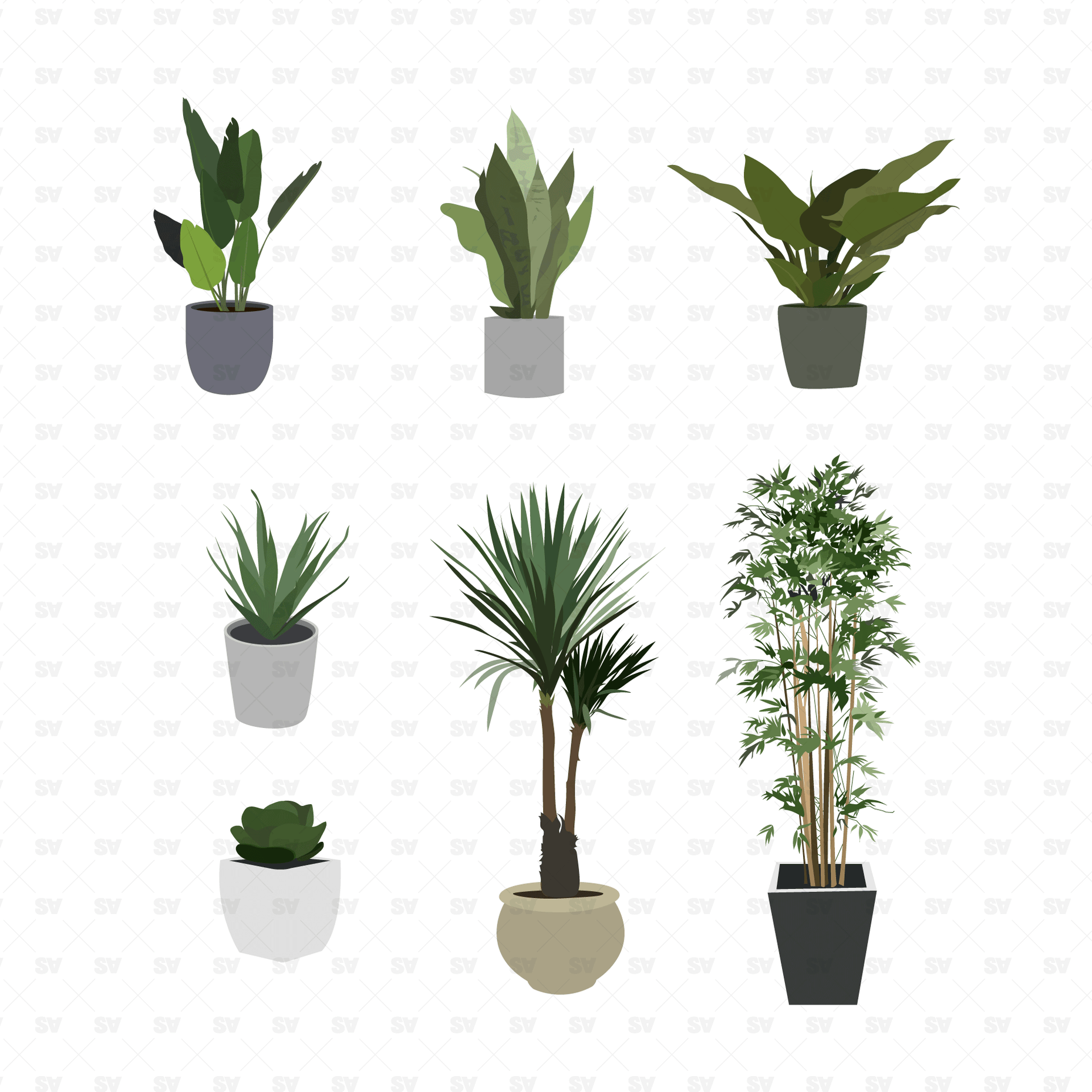 Vector Axonometric Plants | PNG AI | Studio Alternativi