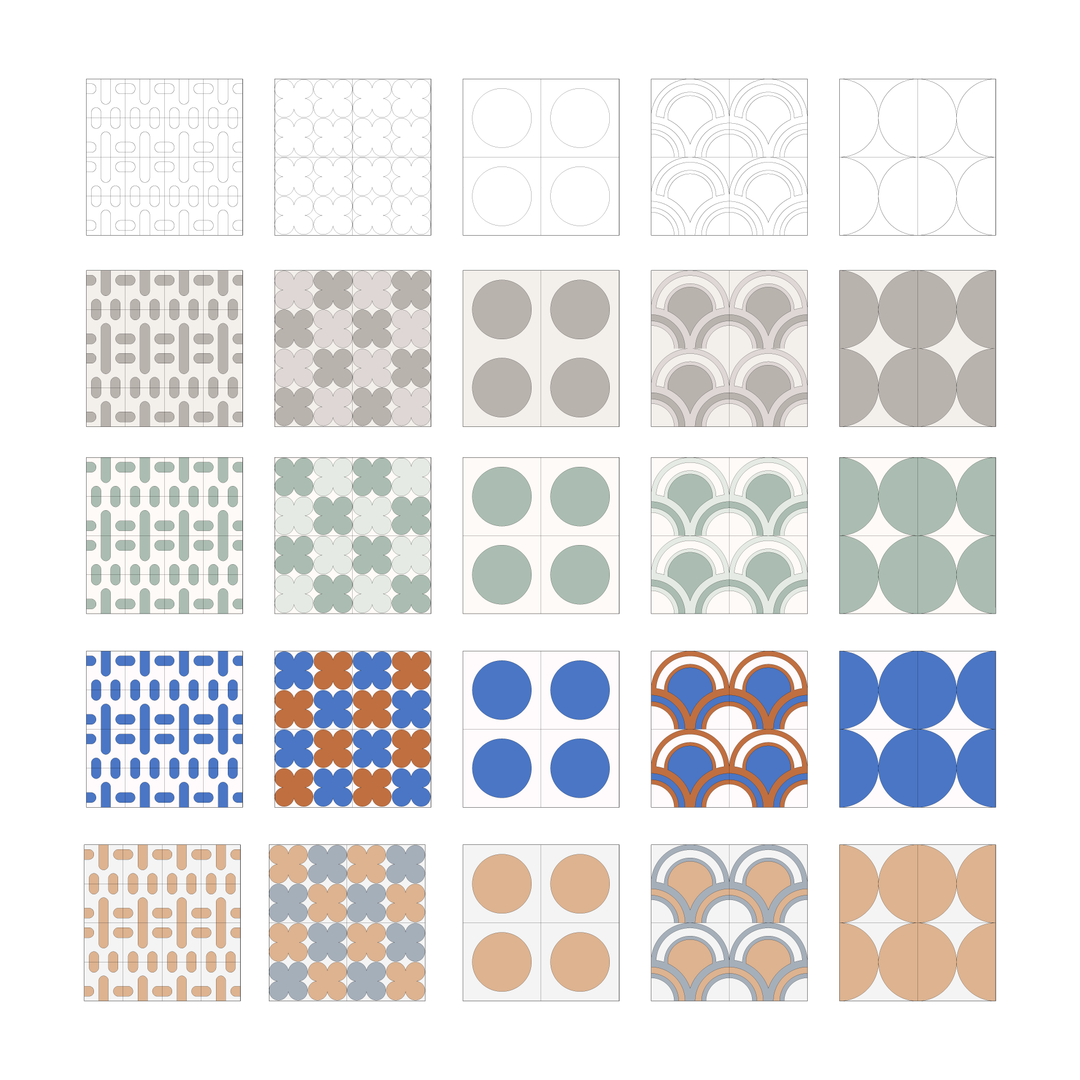 Illustrator Pattern Library - Modern cement tiles | 40 patterns ...