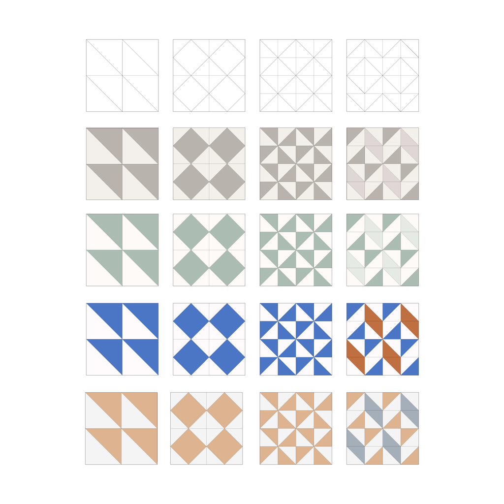 Illustrator Pattern Library - Classic cement tiles | 40 patterns ...