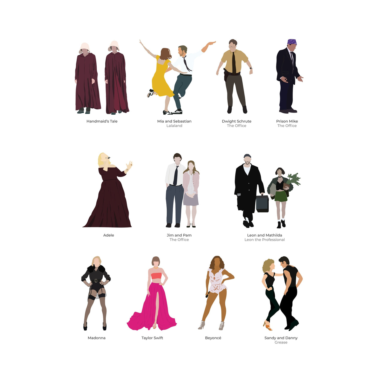 33 Illustrated Famous Characters PNG Pack – Studio Alternativi