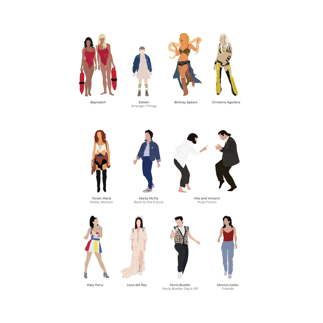 33 Illustrated Famous Characters PNG Pack – Studio Alternativi