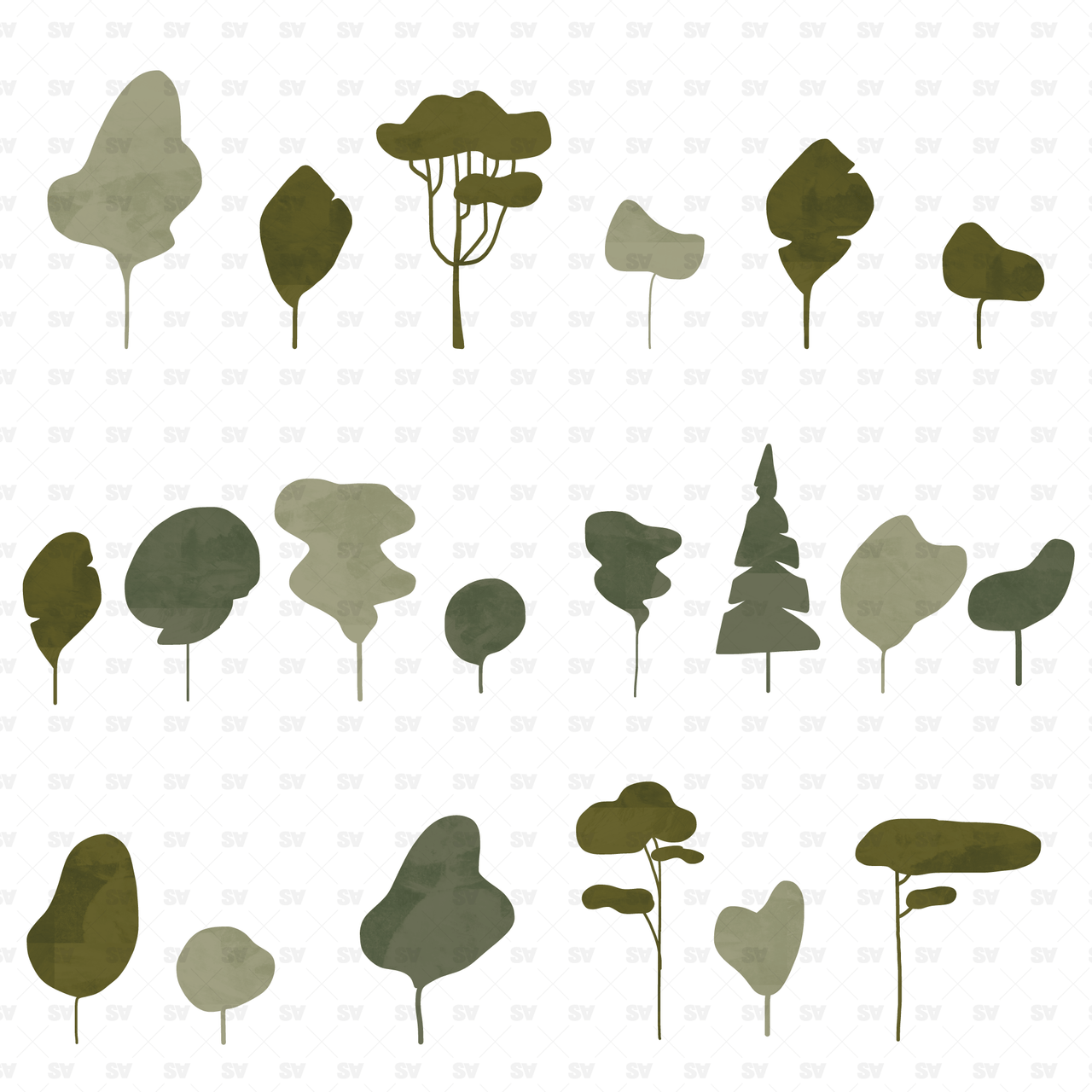 Abstract Vector Plants and Trees for Architects | Studio Alternativi