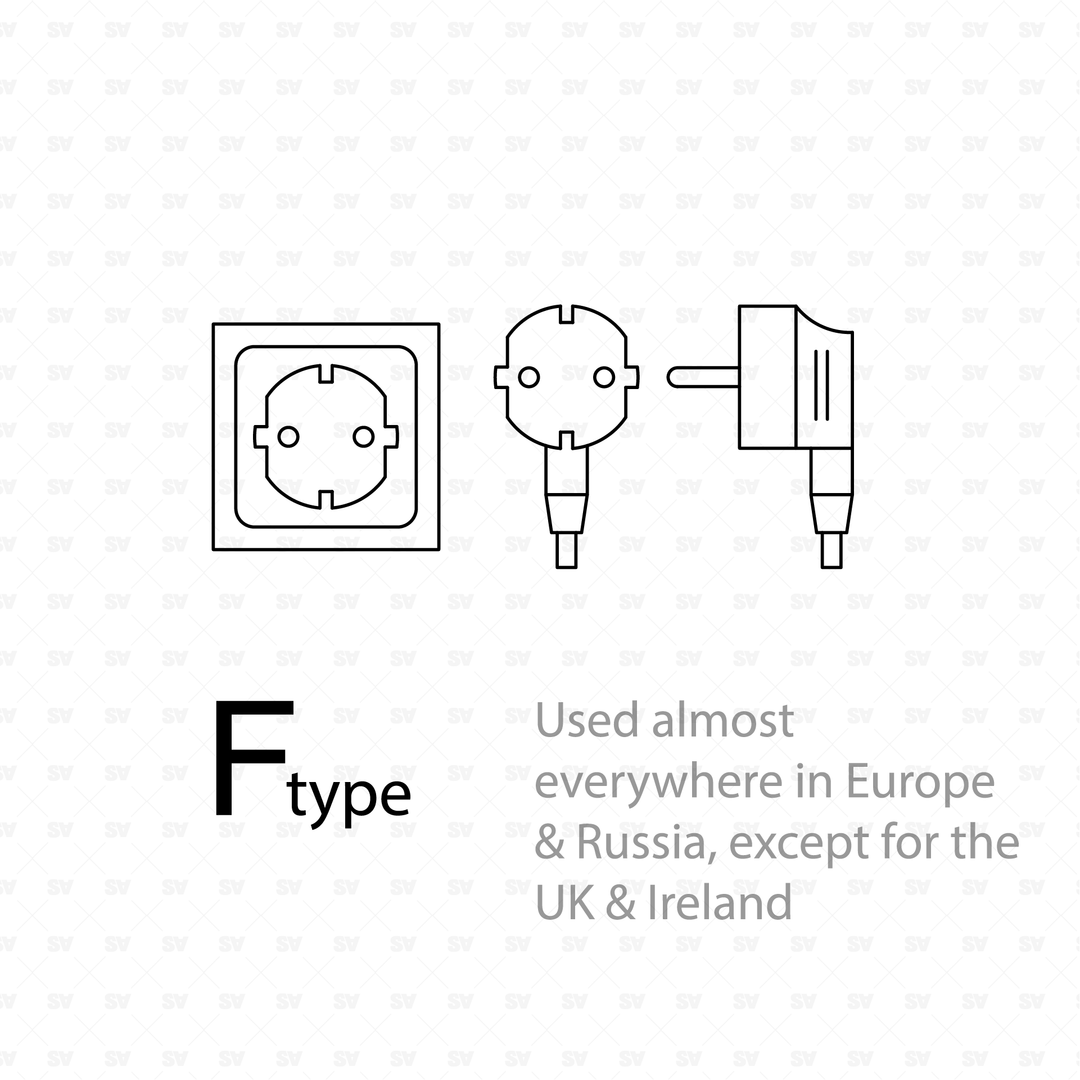 CAD & Vector Power Socket Plug Types Set – Studio Alternativi