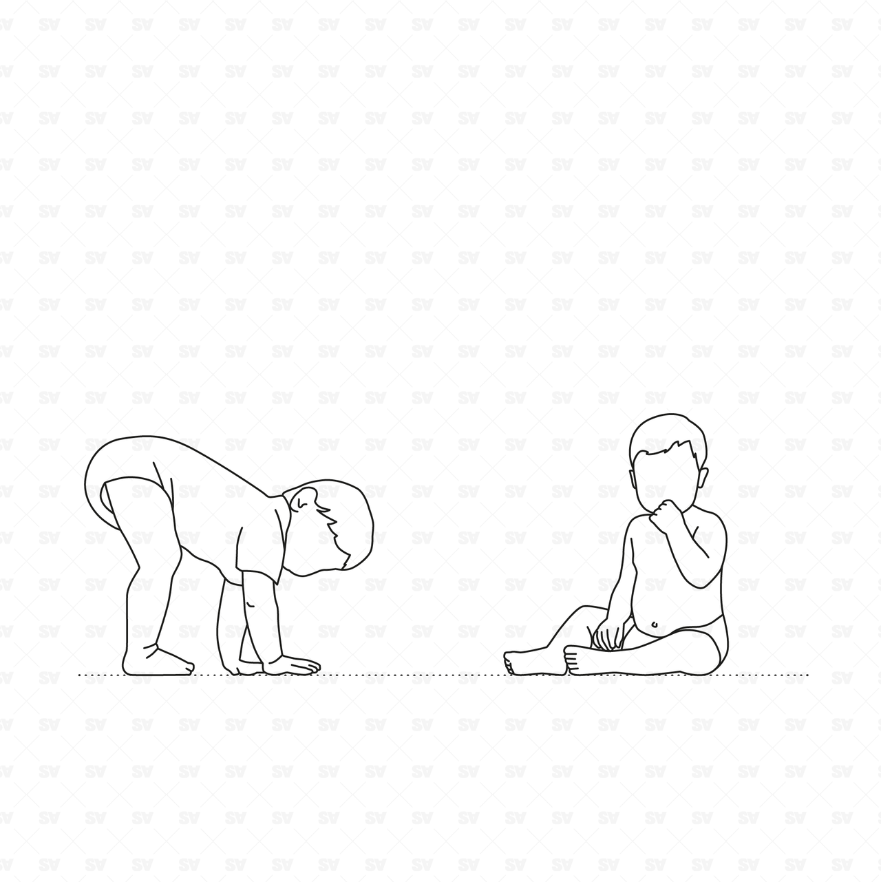 CAD & Vector Babies and Toddlers Set | Studio Alternativi