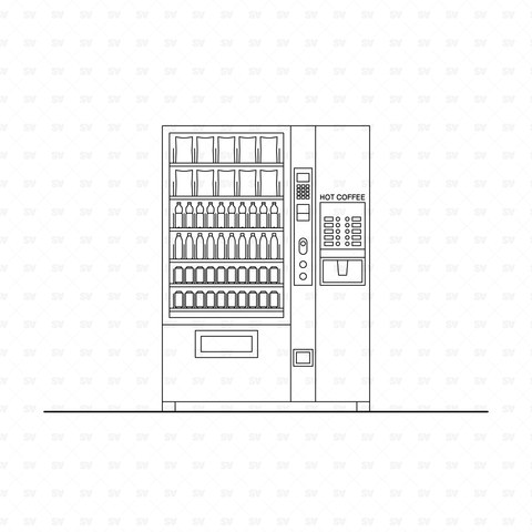 CAD & Vector Vending Machines (Front View) | Studio Alternativi