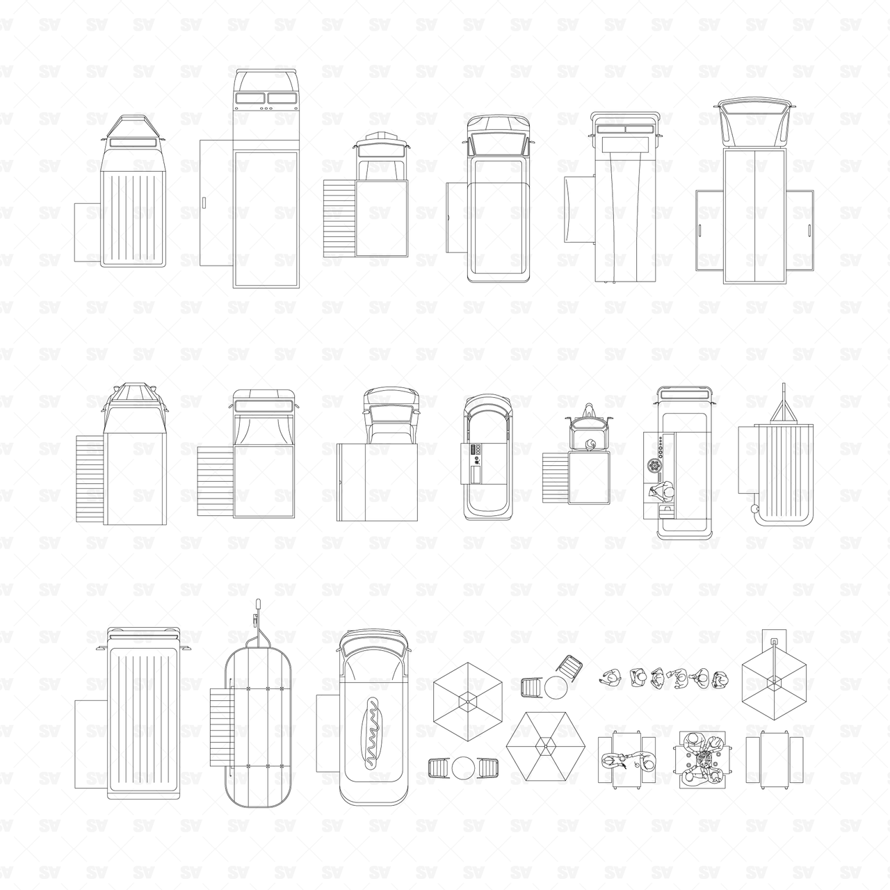 CAD & Vector Food Trucks Mega-Pack | Studio Alternativi