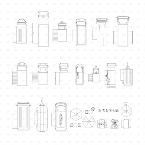 CAD & Vector Food Trucks Mega-Pack | Studio Alternativi