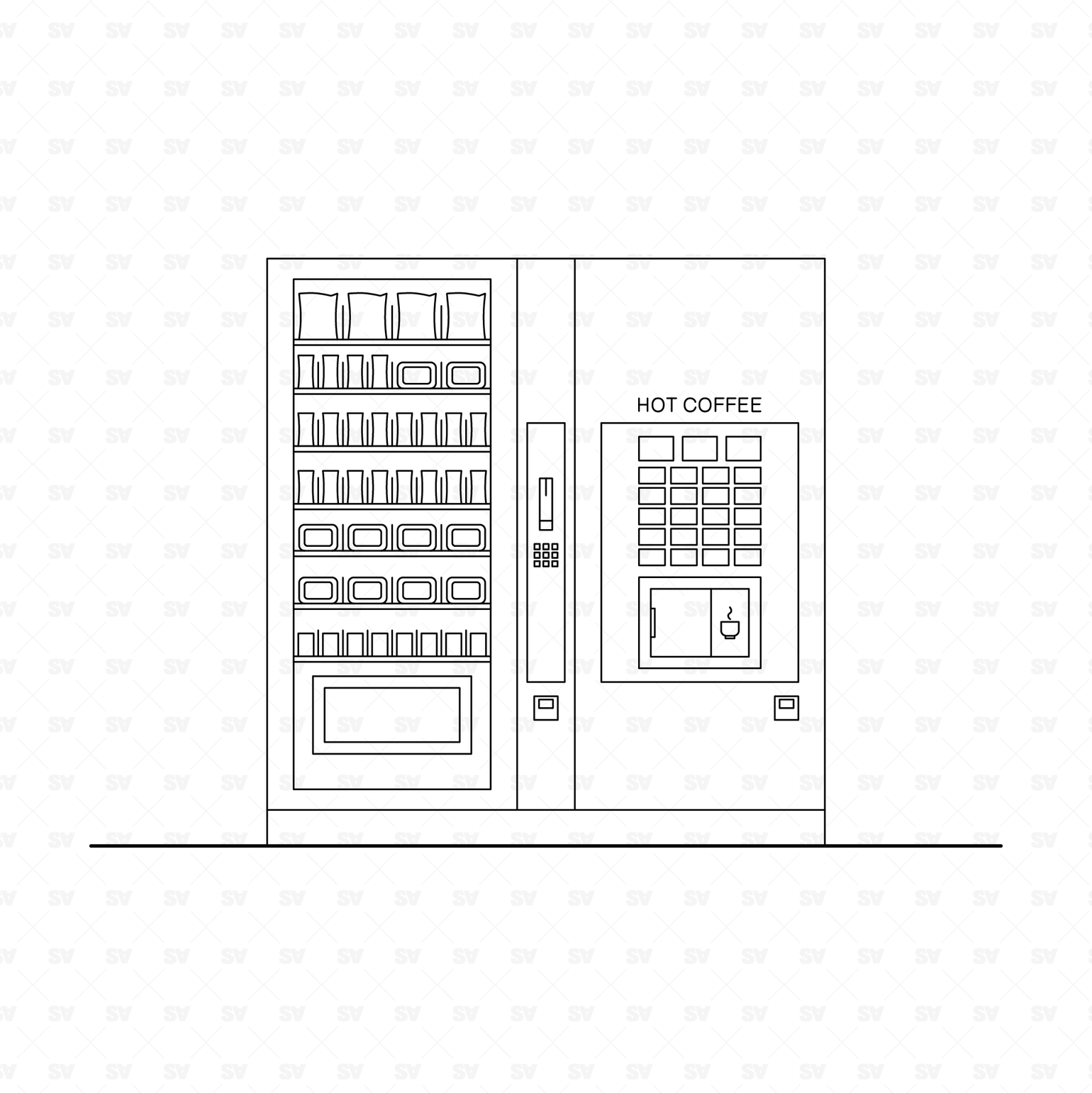 CAD & Vector Vending Machines (Front View) | Studio Alternativi