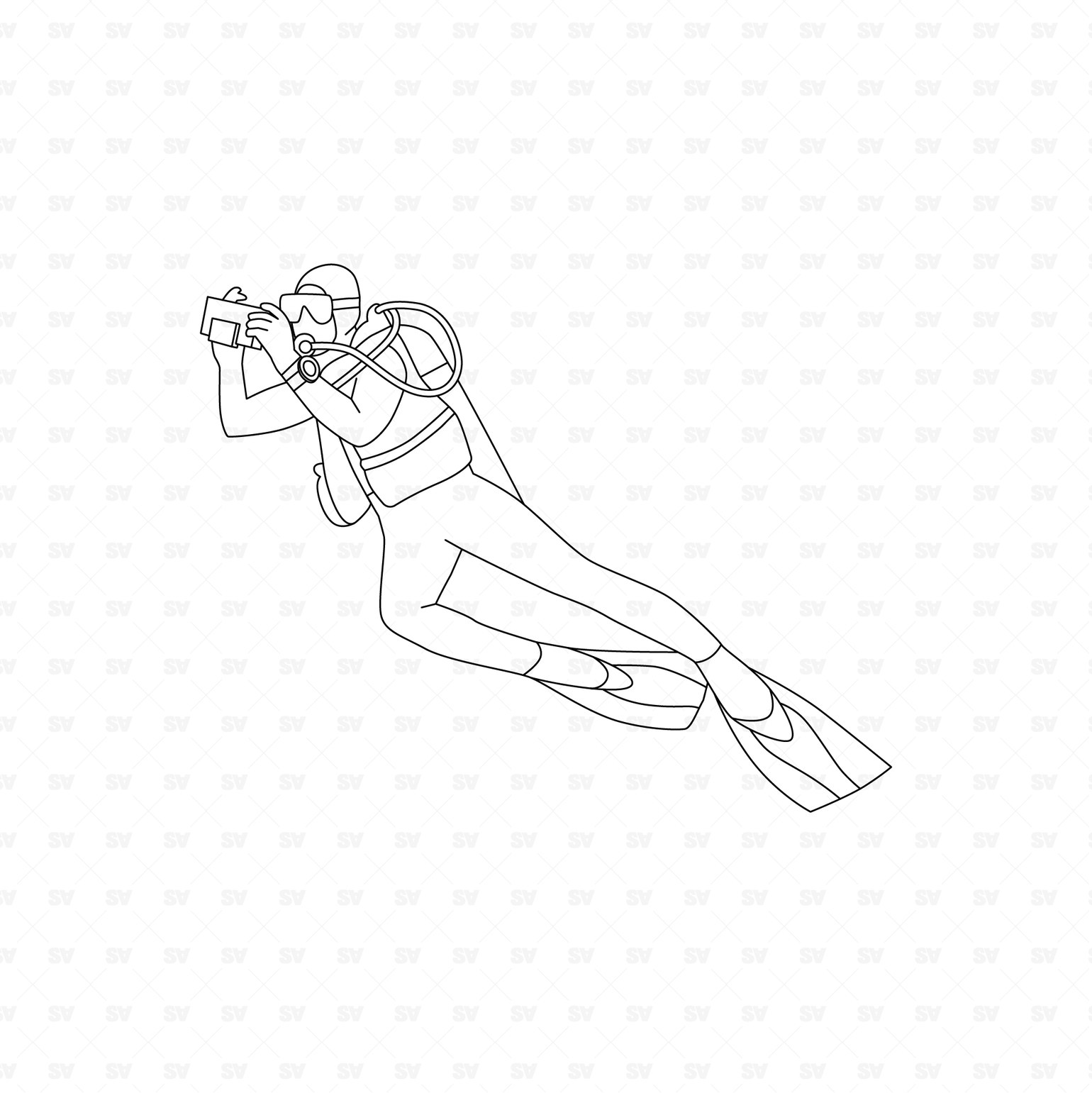 CAD & Vector Divers Top/ Side/ Bottom View Set | Studio Alternativi