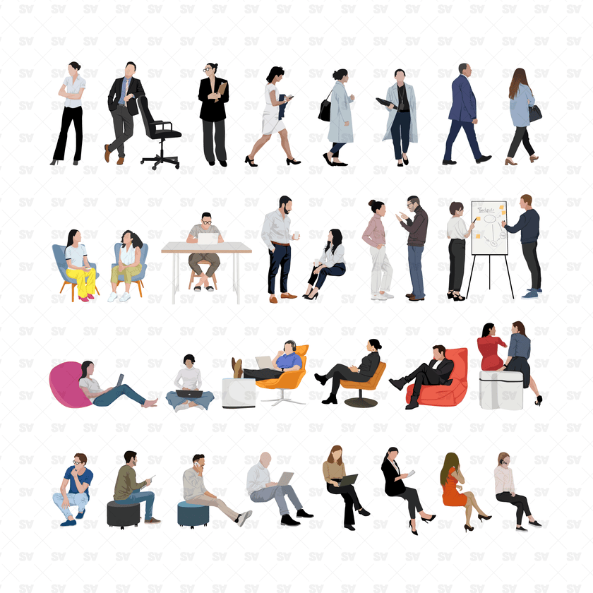 Office People Pack 01 - 32 Vector Figures – Studio Alternativi