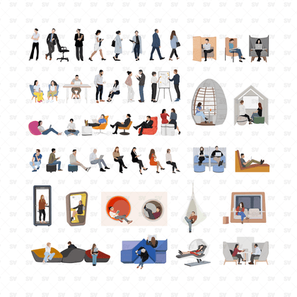 Office People Mega Pack - 43 Vector Illustrations – Studio Alternativi