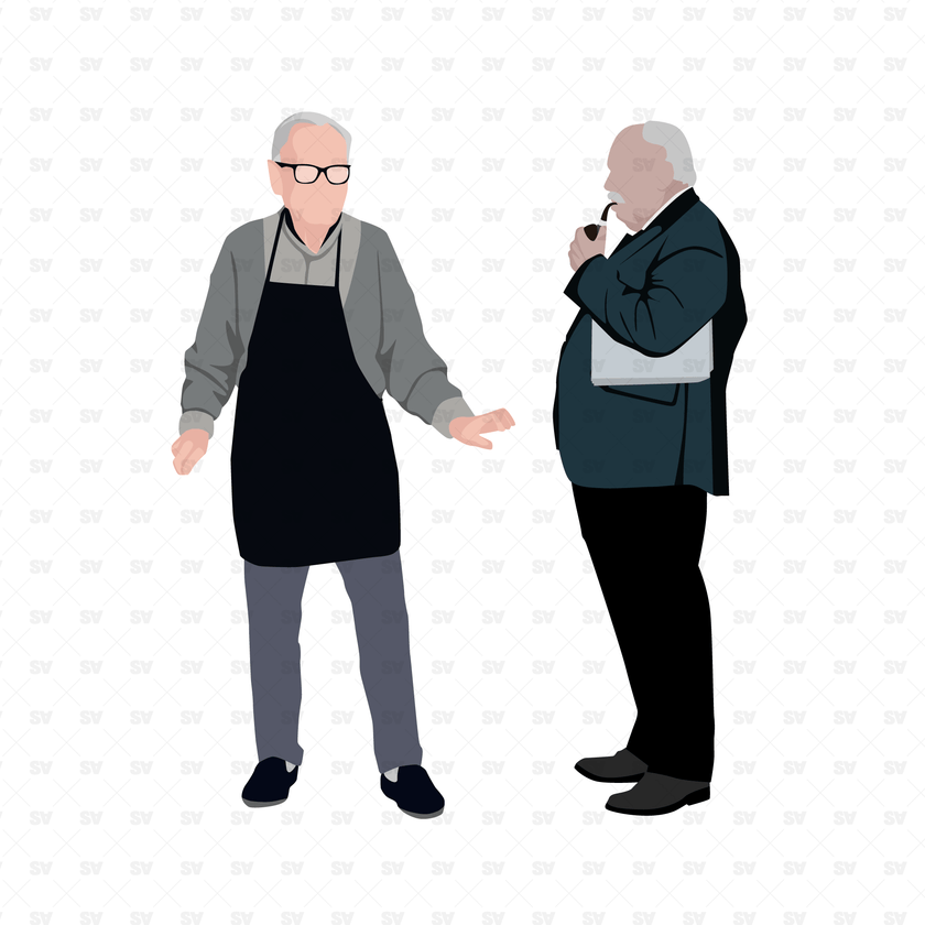 Flat Vector Elderly People | AI PNG Download – Studio Alternativi