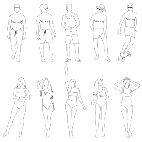 Vector People in Summer Time | Studio Alternativi