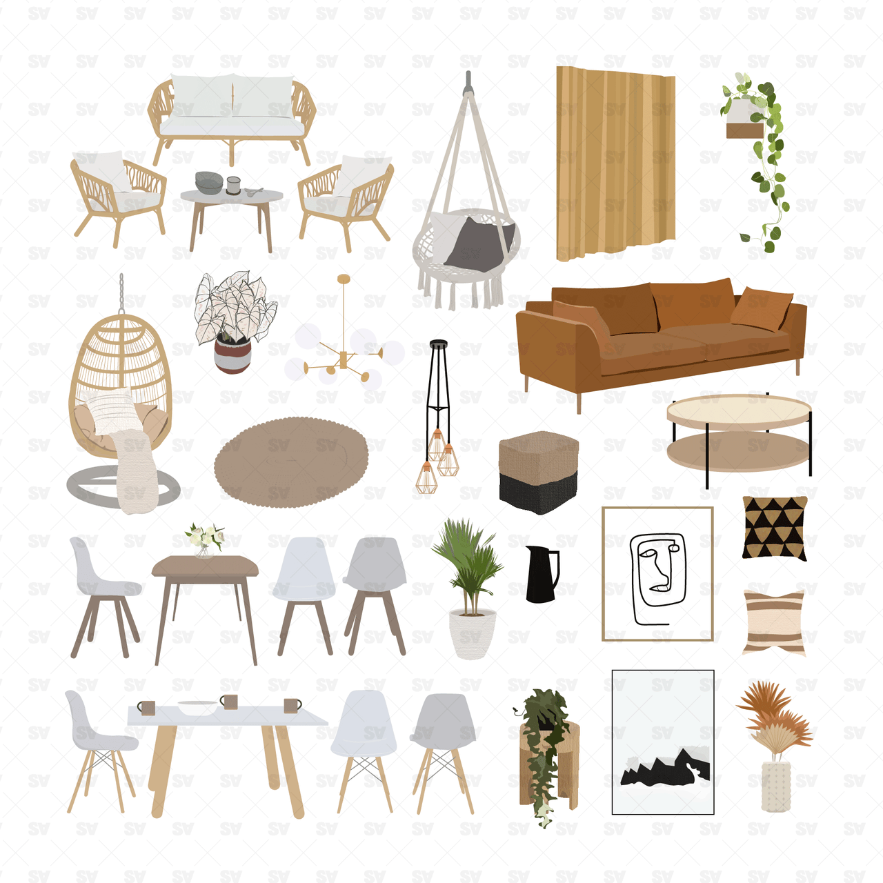 Vector Furniture Pack: 35 Modern Designs – Studio Alternativi