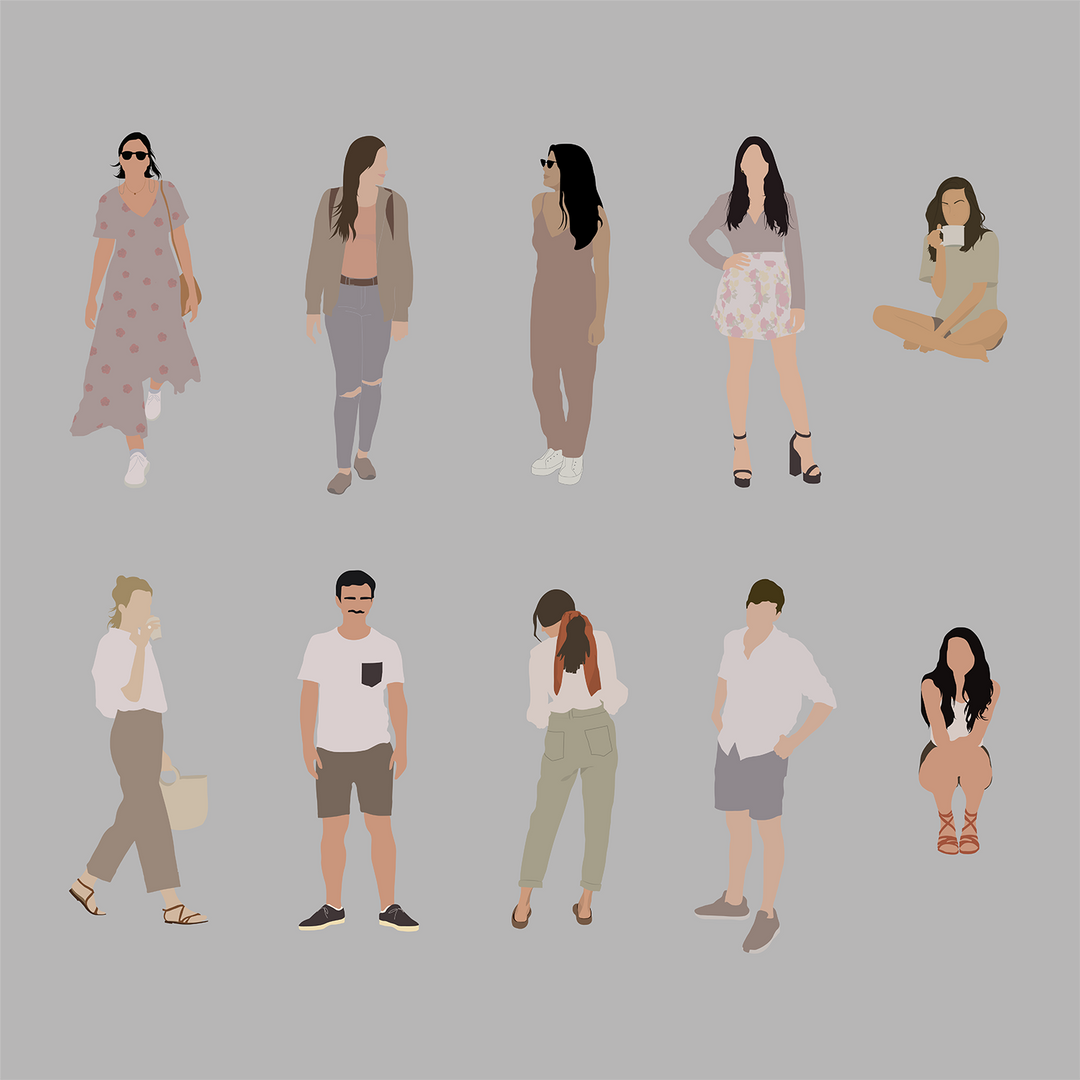 Vector Human Scales: Pack of 10 Characters – Studio Alternativi