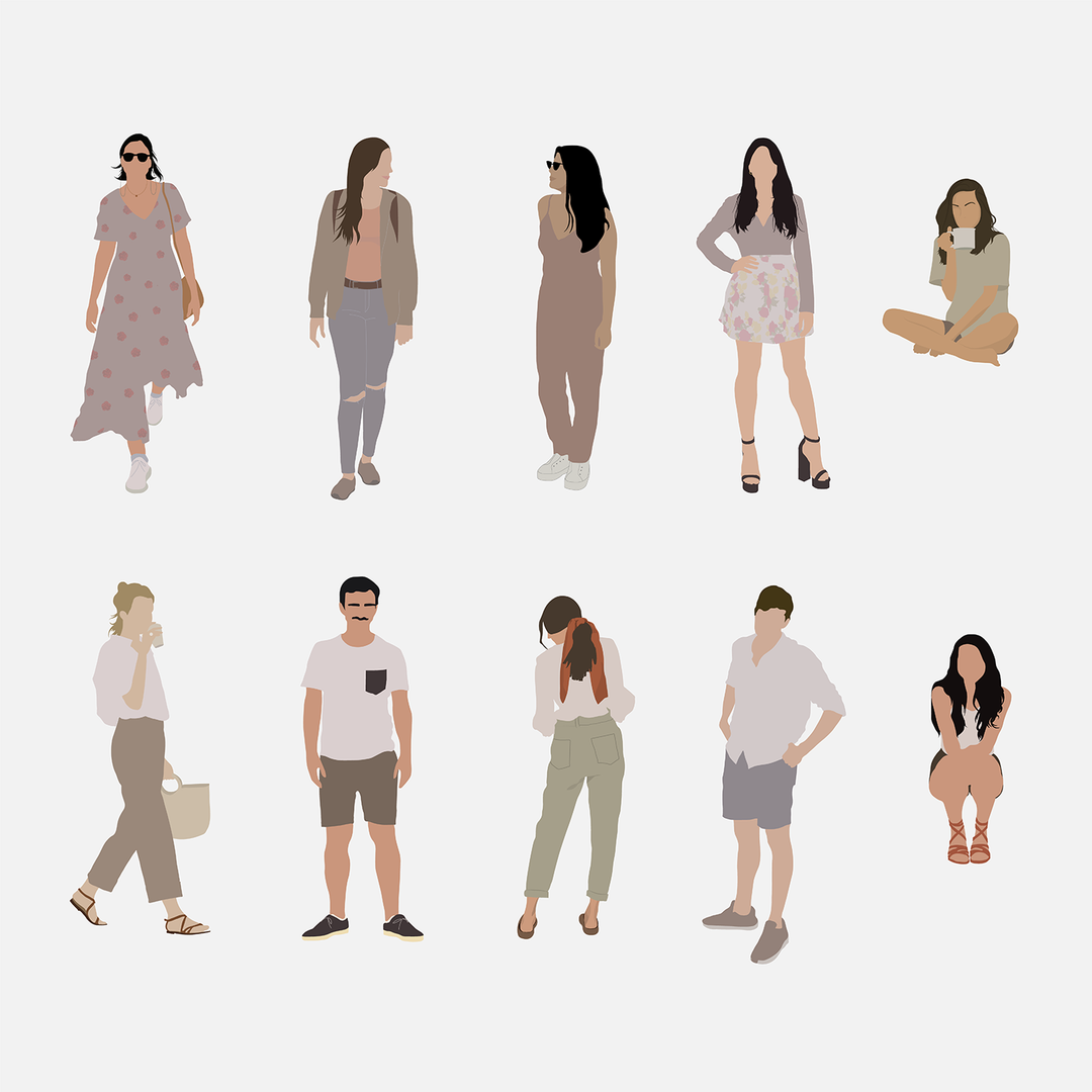 Vector Human Scales: Pack of 10 Characters – Studio Alternativi