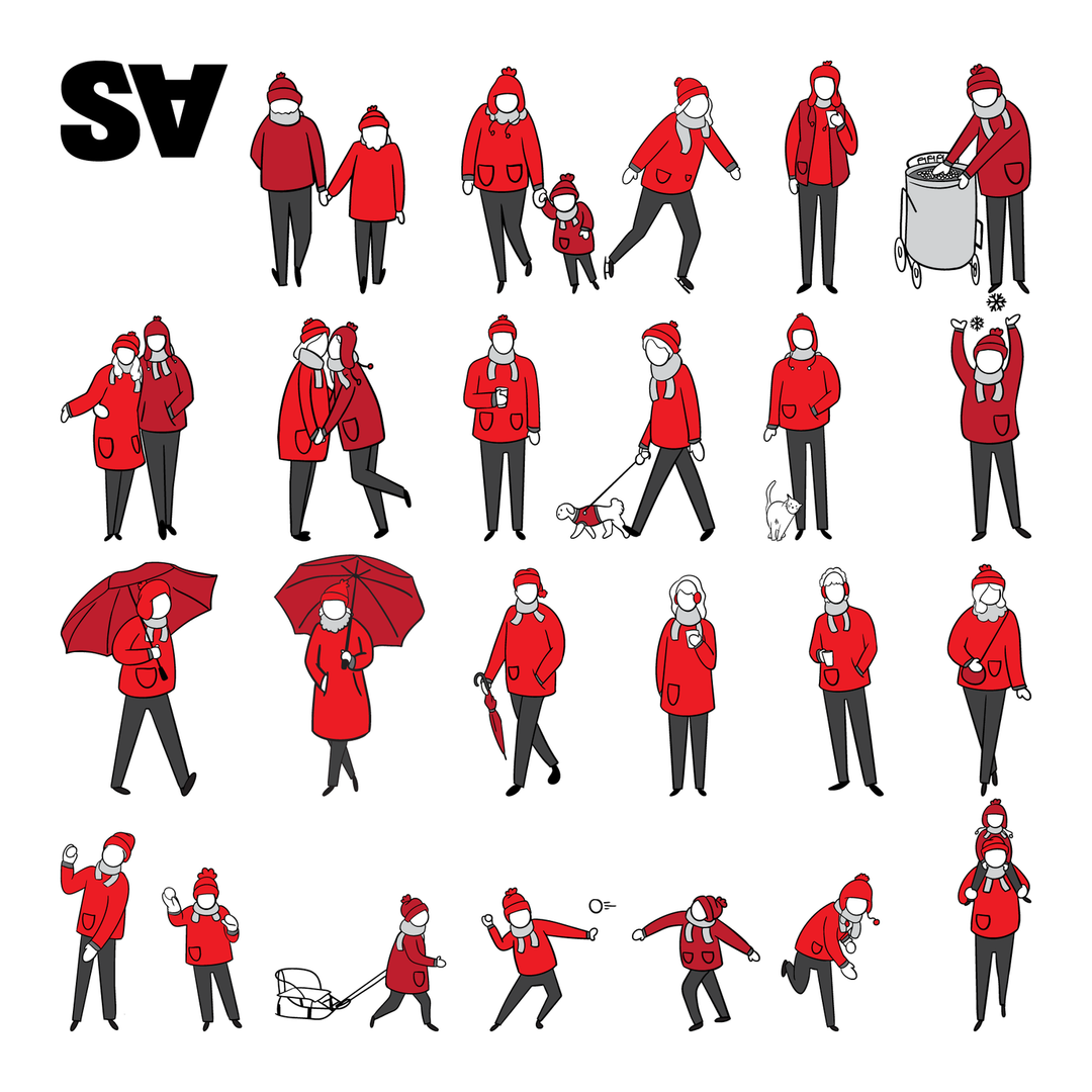 Winter People Set: 24 Cozy Characters – Studio Alternativi