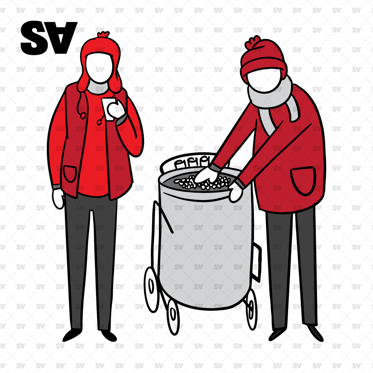 Winter People Set: 24 Cozy Characters – Studio Alternativi
