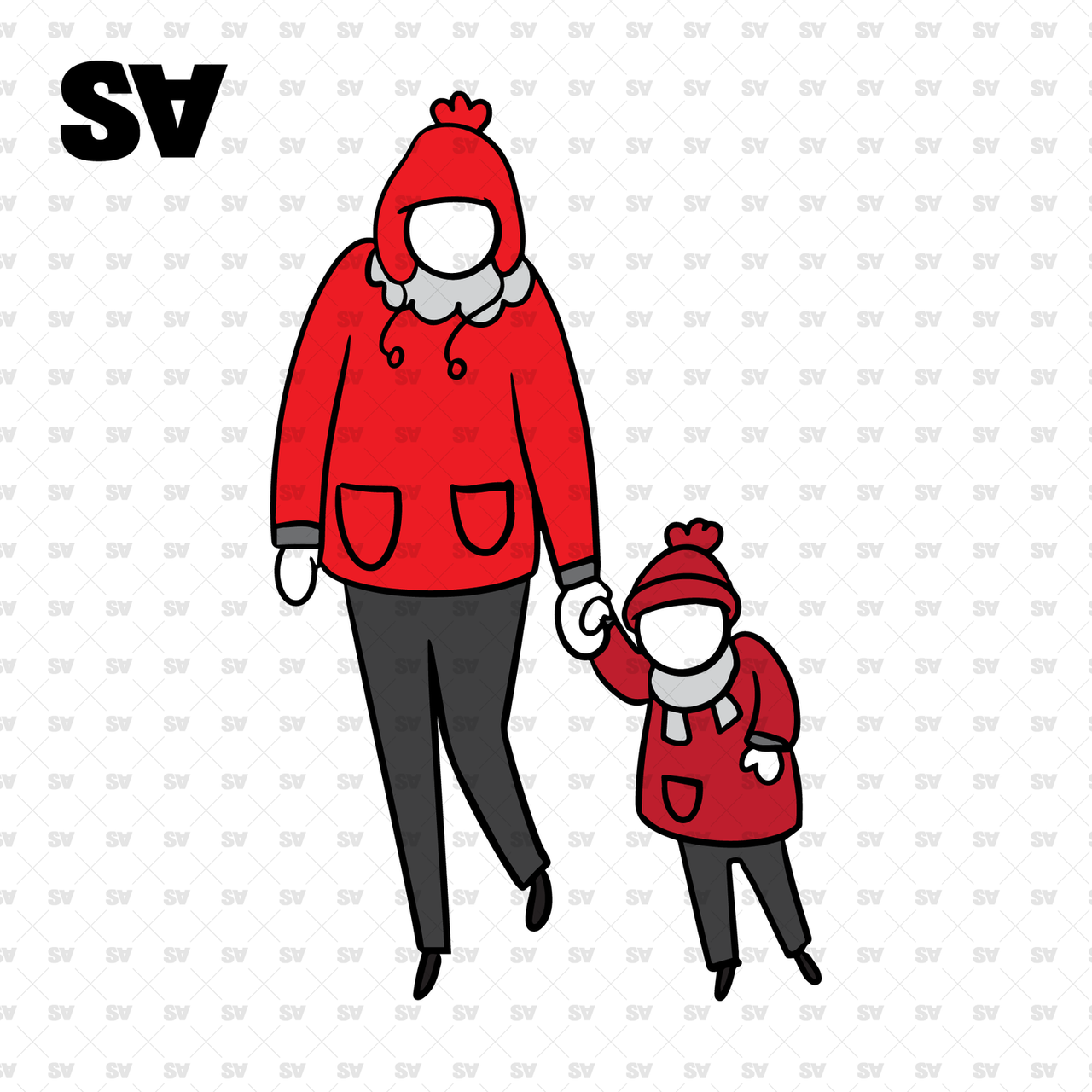 Winter People Set: 24 Cozy Characters – Studio Alternativi