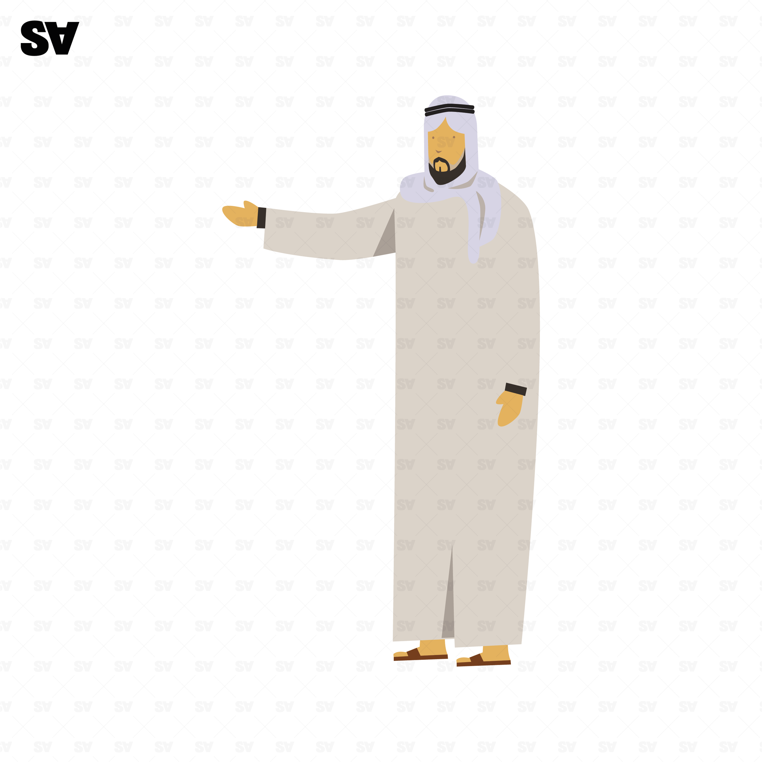 Emirati/UAE Vector People Set: 18 Characters – Studio Alternativi