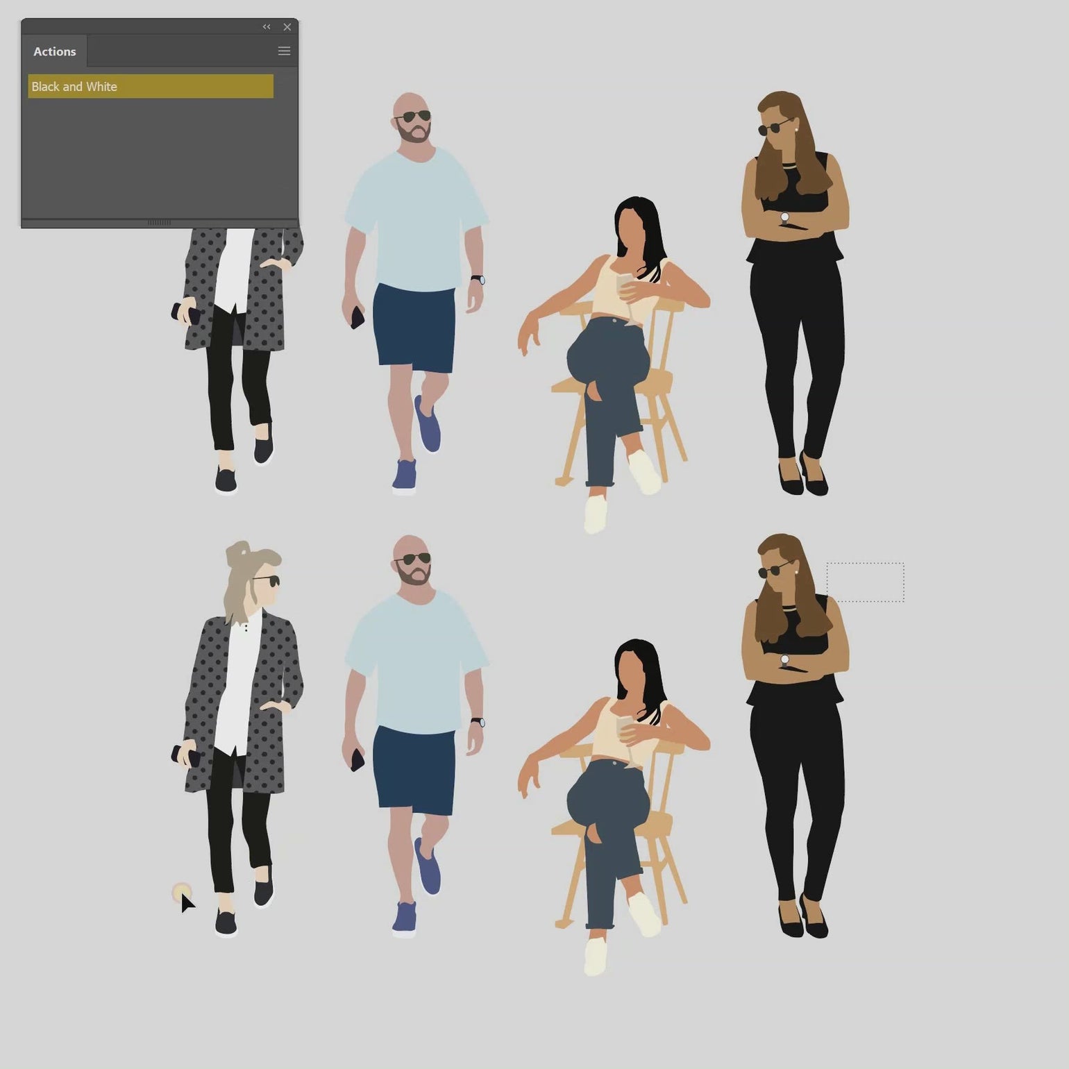 Quick Silhouette Illustrator Actions – Studio Alternativi