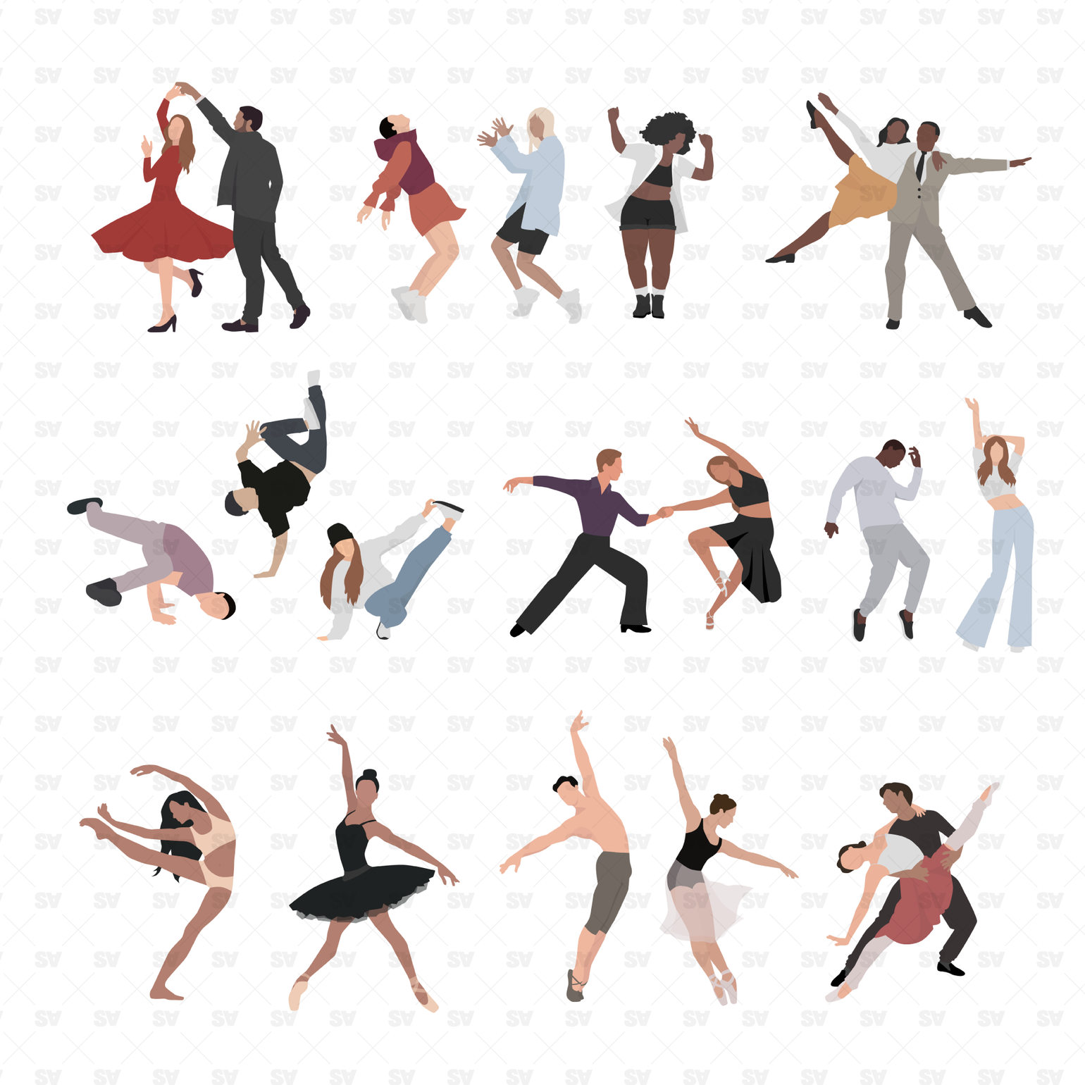 Flat Vector Dancers - 16 Illustrated Designs – Studio Alternativi