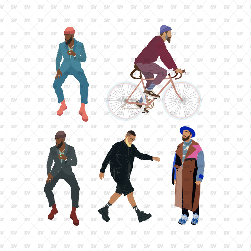 Diverse Human Scales | Flat Vector| Architecture People | Studio ...