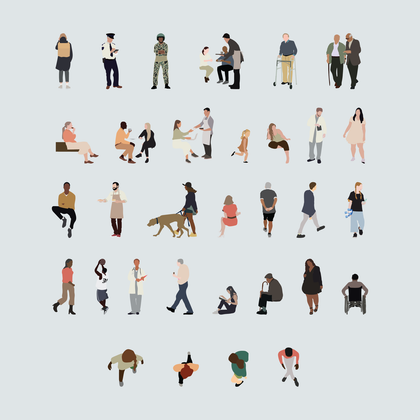 Diverse Human Figures Pack - 32 People – Studio Alternativi